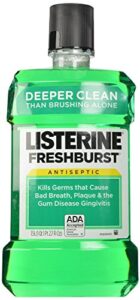 listerine antiseptic mouthwash, fresh burst 1.5 liter (pack of 2)