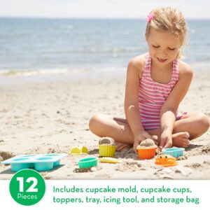 Melissa & Doug Sunny Patch Seaside Sidekicks Sand Cupcake Play Set - Toddler Beach Toys, Outdoor Toys For Sandbox, Sand Toys For Toddlers And Kids Ages 3+