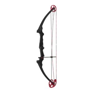 genesis original lightweight right handed archery compound bow w/ adjustable aluminum riser, cam draw weight, & draw length for kids and adults, black