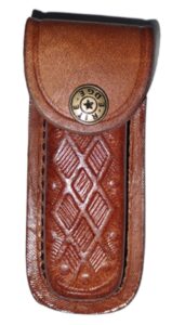 leather 4" folding knife sheath