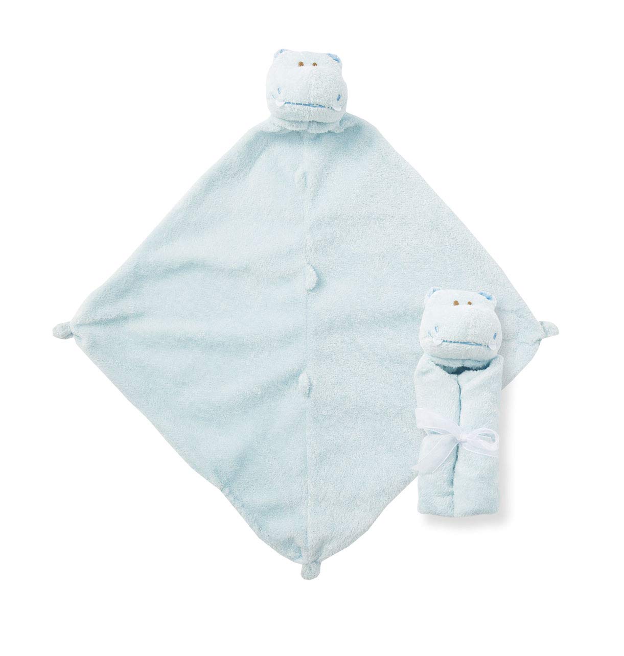 Angel Dear - Blue Hippo, Cuddle Twins Blankie Set