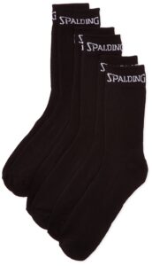 spalding socks mid cut (pu 3 pairs) black, größe 46-50