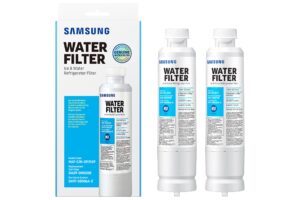 samsung genuine filters for refrigerator water and ice, carbon block filtration for clean, clear drinking water, da29-00020b-2p, 2 pack