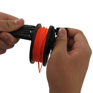 Scuba Choice Scuba Diving Compact Finger Spool with Plastic Handle, 65', Orange Line