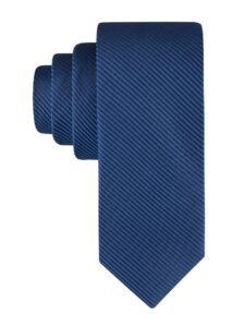 calvin klein men's king cord ii neck tie, navy, one size