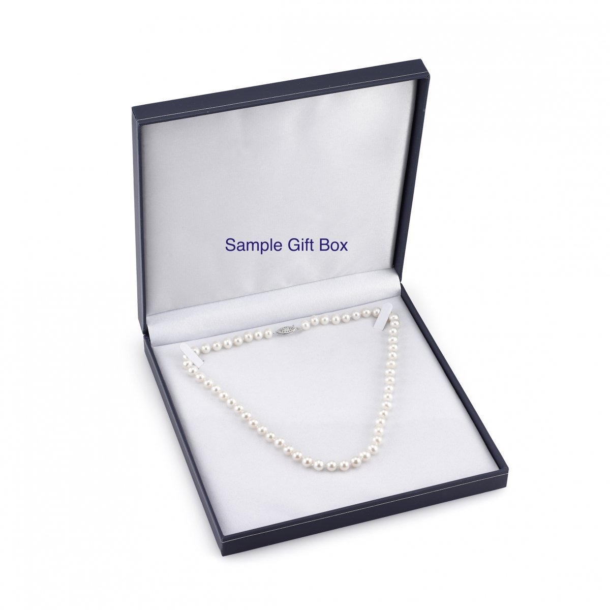 The Pearl Source 14K Gold 5.0-5.5mm Round Genuine White Japanese Akoya Saltwater Cultured Pearl Necklace in 20" Matinee Length for Women