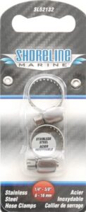 shoreline marine stainless steel universal hose clamp, 1/4-5/8"