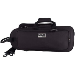 protec contoured max trumpet case with sheet music pocket, black (mx301ct)