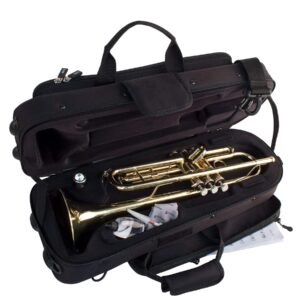 Protec Contoured MAX Trumpet Case with Sheet Music Pocket, Black (MX301CT)