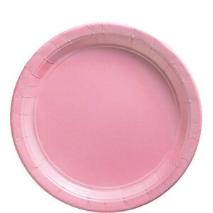 New Pink Round Paper Plates - 8.5" (50 Pc) - Sturdy & Eco-Friendly Party Essentials - Perfect for Celebrations & Events