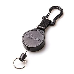 key-bak mid6 retractable carabiner keychain with 36" retractable cord, 6 oz. retraction