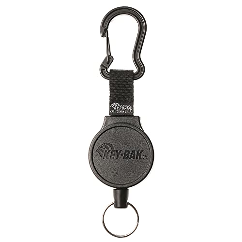 KEY-BAK MID6 Retractable Carabiner Keychain with 36" Retractable Cord, 6 oz. Retraction