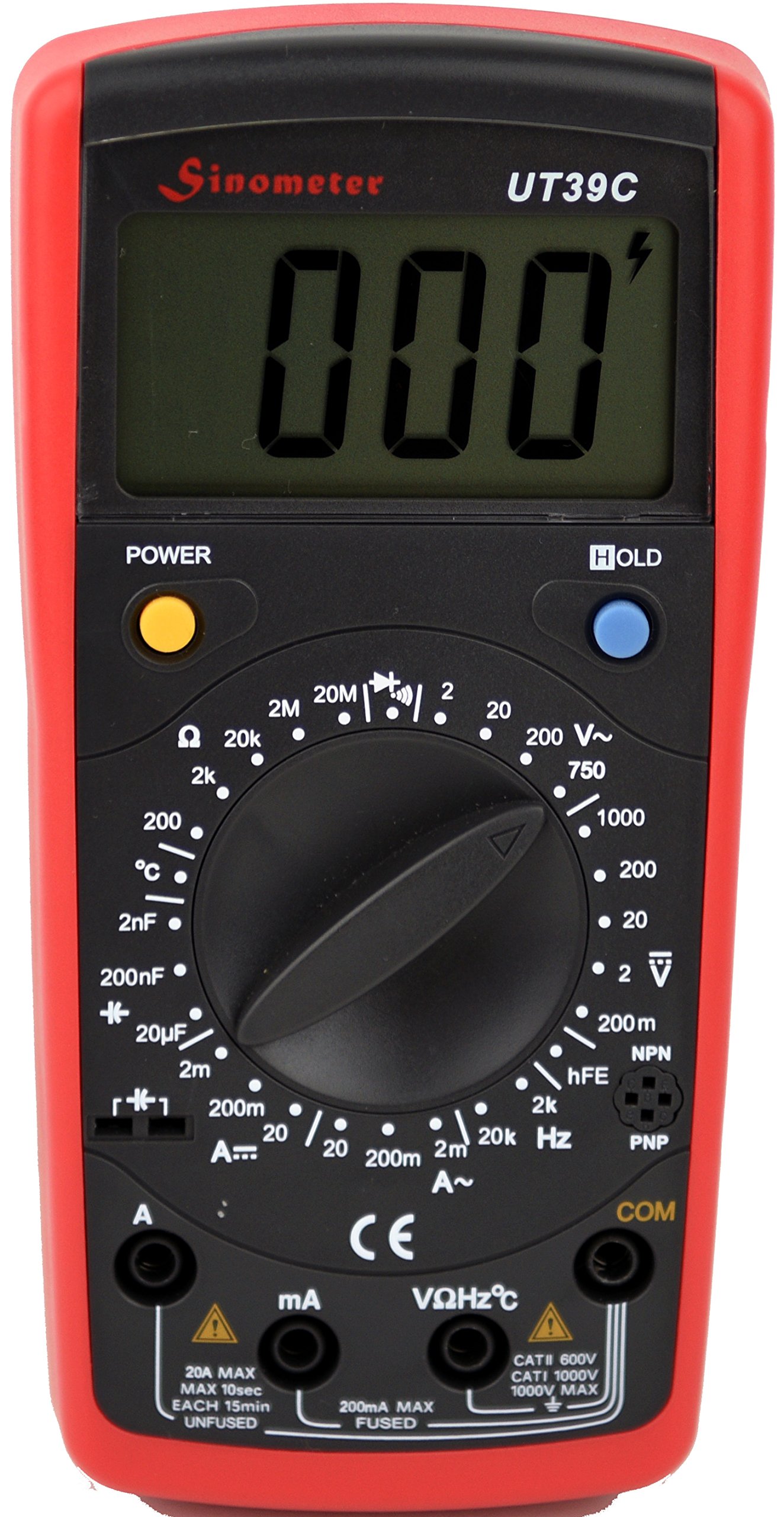 Sinometer OEM Uni-Trend UT39C AC/DC Voltage and Current Up To 20A Measurement, Digital Multimeter With High Resolution and Accuracy