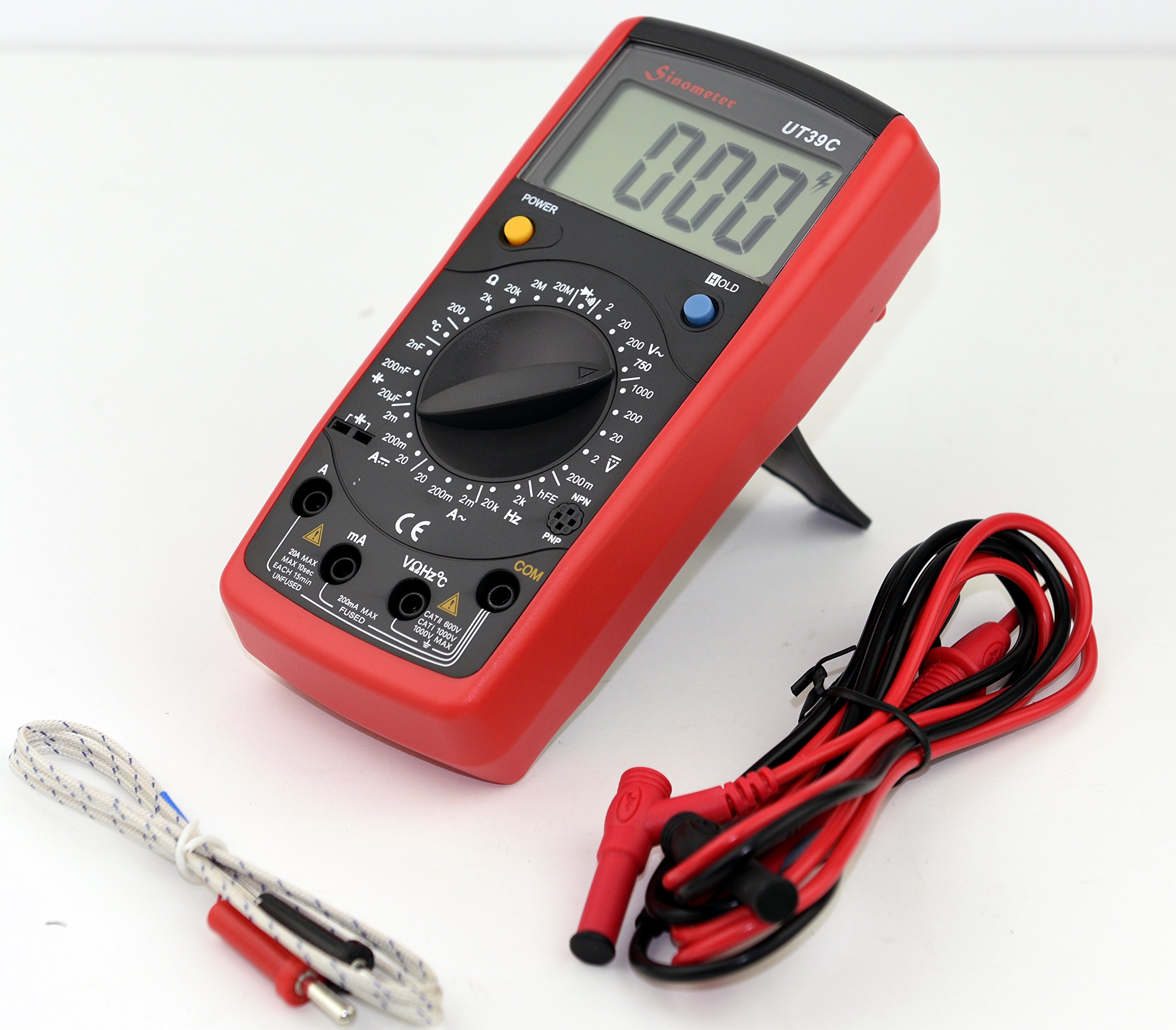 Sinometer OEM Uni-Trend UT39C AC/DC Voltage and Current Up To 20A Measurement, Digital Multimeter With High Resolution and Accuracy