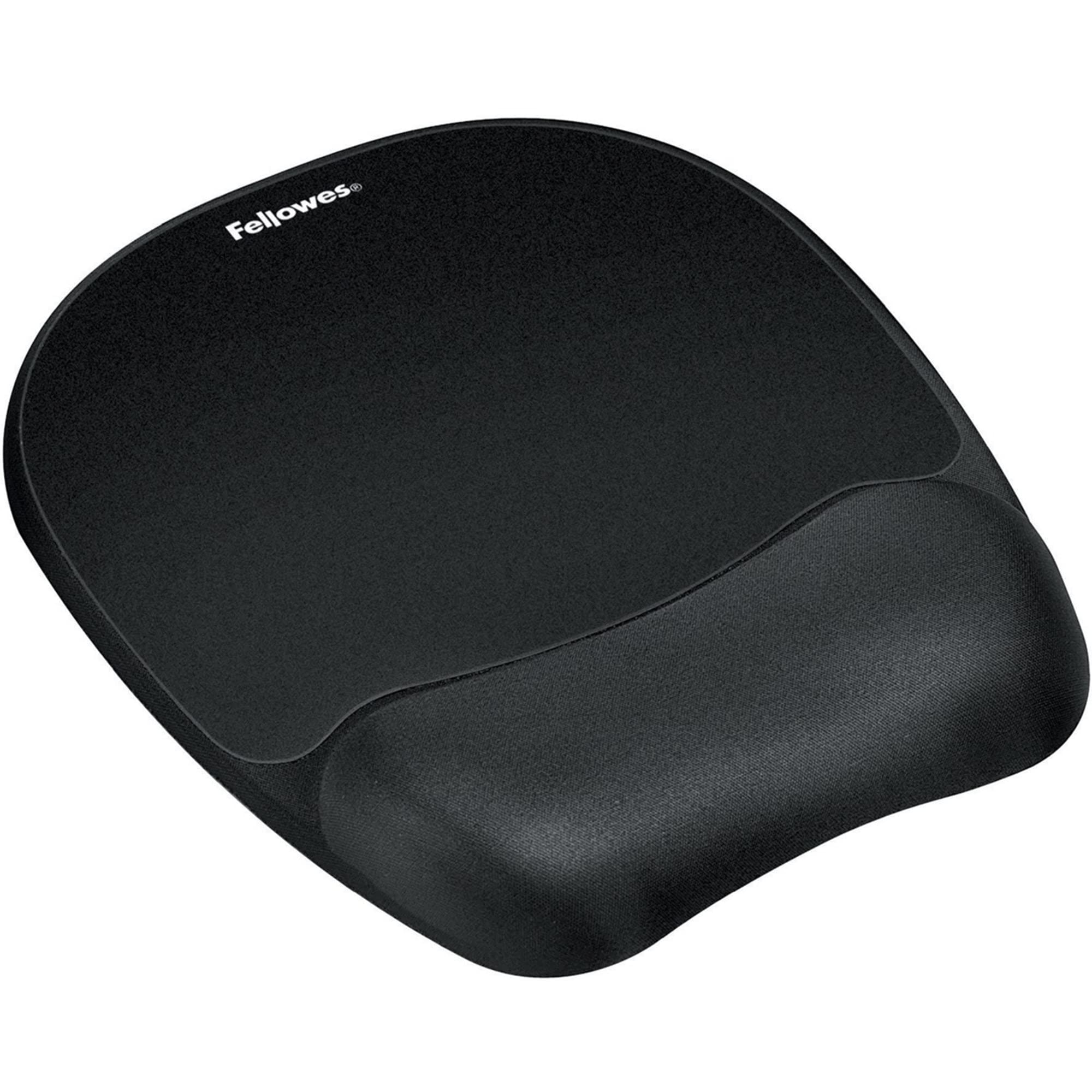 Fellowes® Gel Wrist Rest/Mouse Pad, Fabric, Black