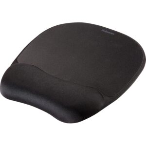 Fellowes® Gel Wrist Rest/Mouse Pad, Fabric, Black