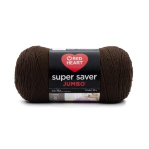 red heart coffee super saver jumbo yarn, 1 pack