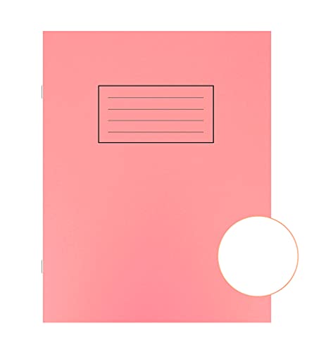 Silvine Exercise Book Plain 75gsm 80 Pages 229x178mm Pink EX112 [Pack of 10], 9x7