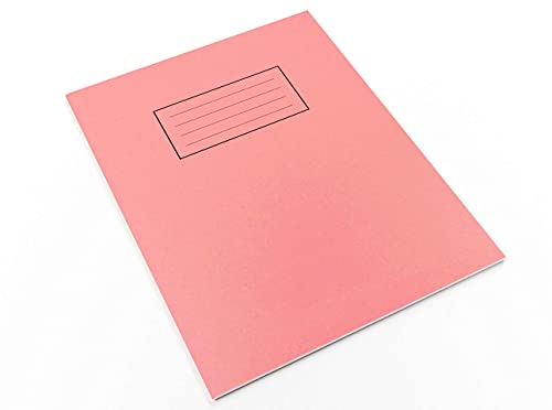 Silvine Exercise Book Plain 75gsm 80 Pages 229x178mm Pink EX112 [Pack of 10], 9x7