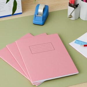 Silvine Exercise Book Plain 75gsm 80 Pages 229x178mm Pink EX112 [Pack of 10], 9x7