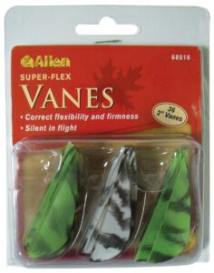 allen company pro series vanes, camo pack of 36 (white/green)