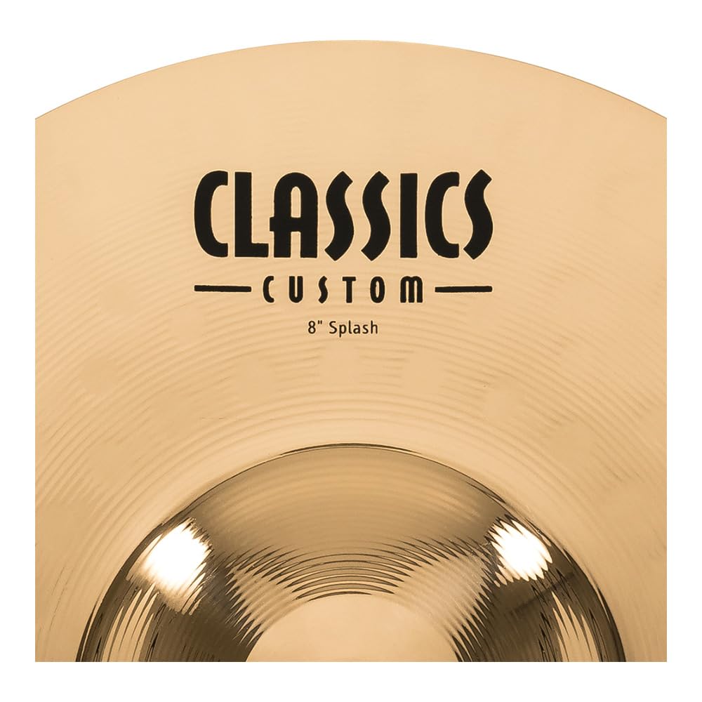 Meinl 8" Splash Cymbal - Classics Custom Brilliant - Made In Germany, 2-YEAR WARRANTY (CC8S-B)