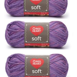 Red Heart Soft Yarn (3-Pack) Plummy E728-99403