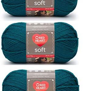 Bulk Buy: Red Heart Soft Yarn (3-Pack) Teal E728-9518