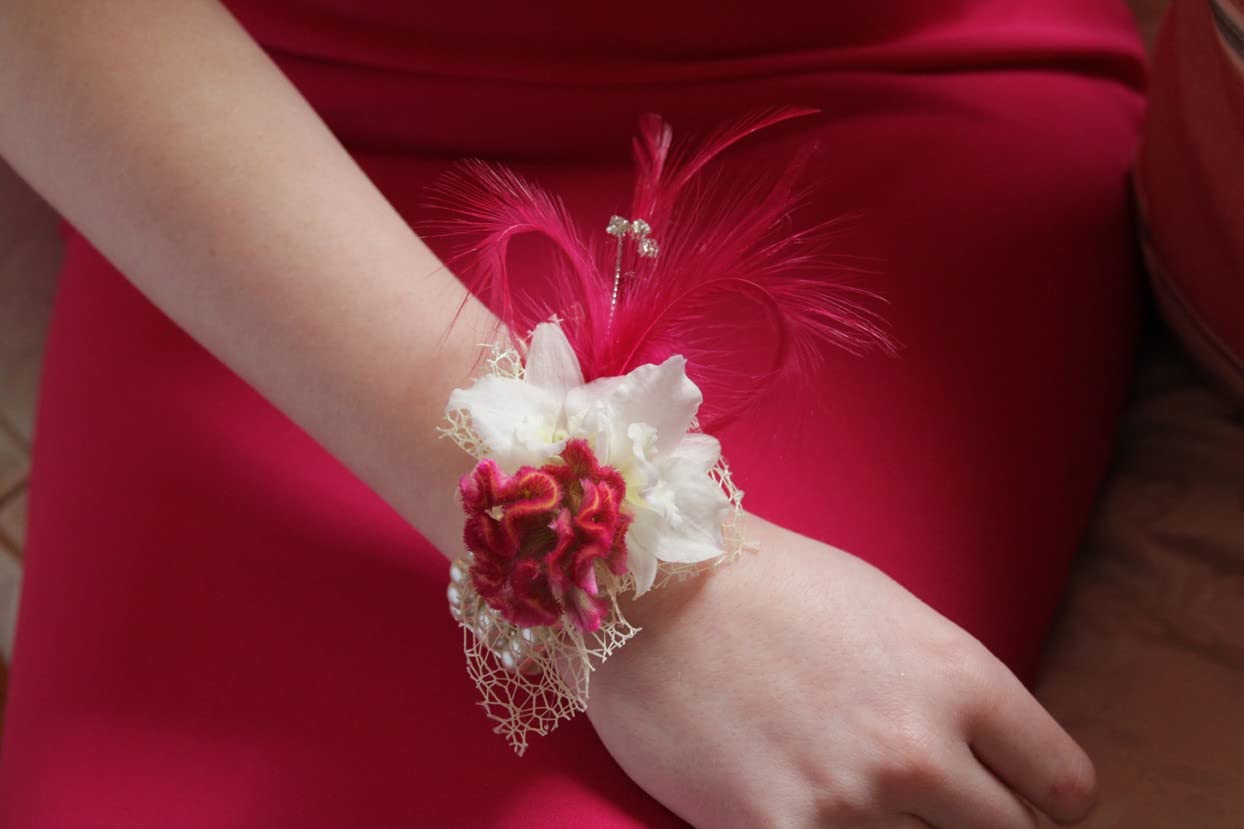 Corsage Bracelet - Avery Flower Champagne