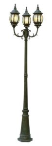 bel air lighting tg4090 bk traditional three pole outdoor-post-lights, black