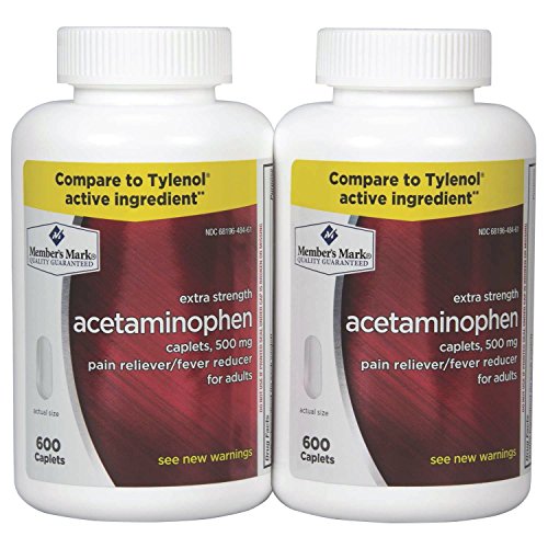 Member's Mark - Acetaminophen 500 mg, 1200 Caplets, Pain Reliever