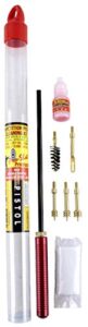 pro shot gun care products one piece coated cleaning rod 8-inch coated pistol rod for 38 cal./9mm-10mm/10 cal.-45 cal., gold (crk-multi)