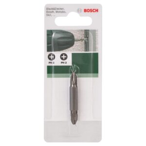 bosch 2609255956 double ended 45mm screwdriver bit (ph 2-ph 2)