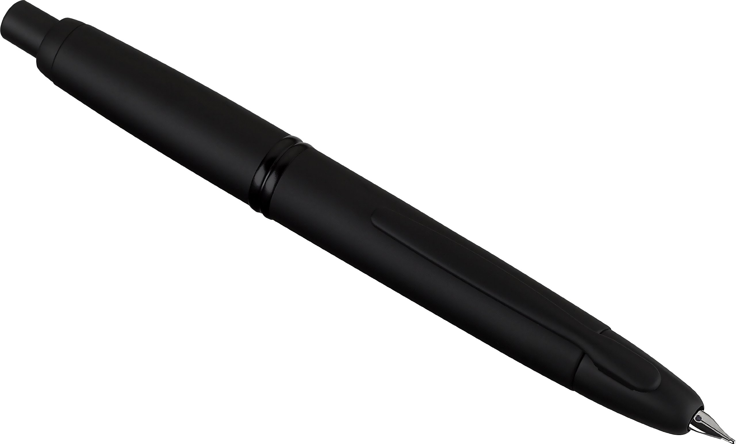 PILOT Vanishing Point Collection Refillable & Retractable Fountain Pen, Matte Black Barrel, Blue Ink, Medium Nib (60581)