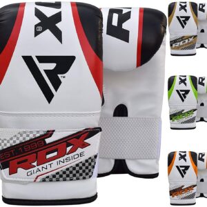 RDX Authentic Gel Bag Mitts Boxing Gloves Grappling Punch MMA UFC-Color Black, Red