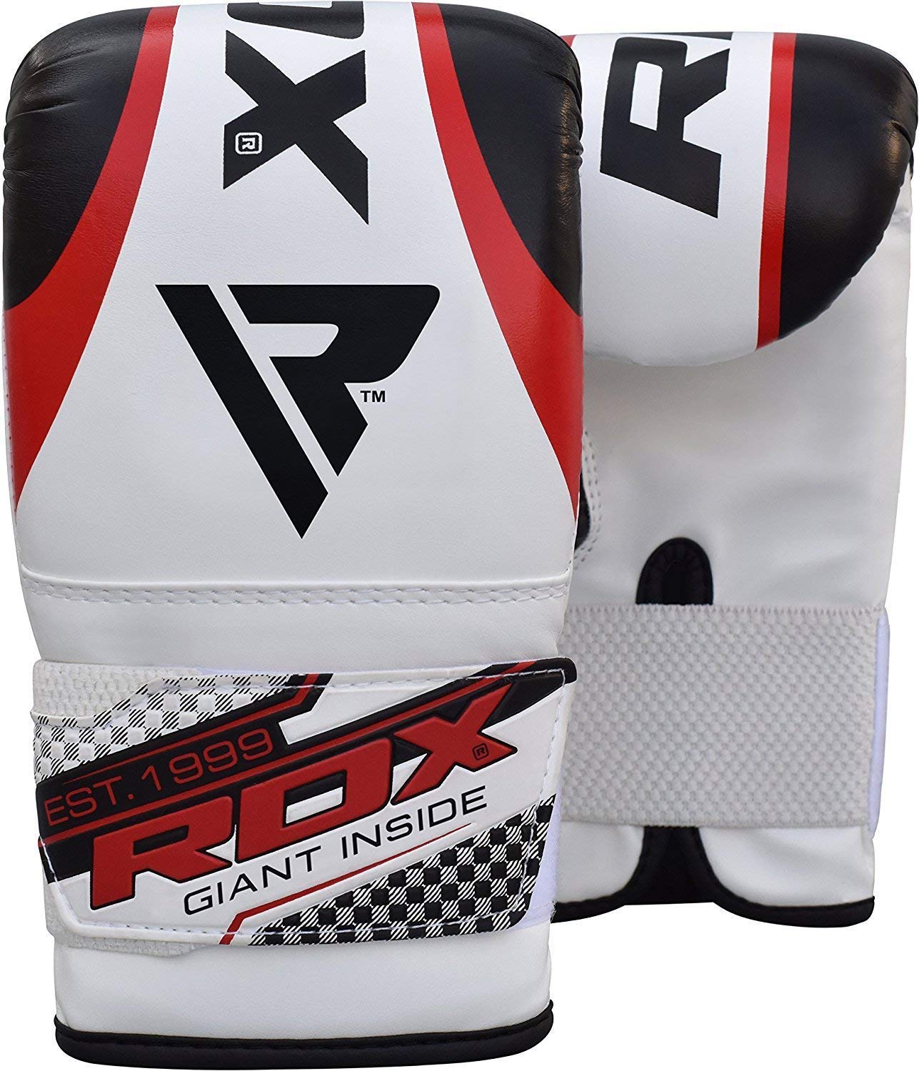 RDX Authentic Gel Bag Mitts Boxing Gloves Grappling Punch MMA UFC-Color Black, Red