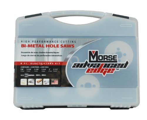 MK Morse MK0600L Advanced Edge Electricians Bi-Metal Hole Saw Kit, 8-Piece