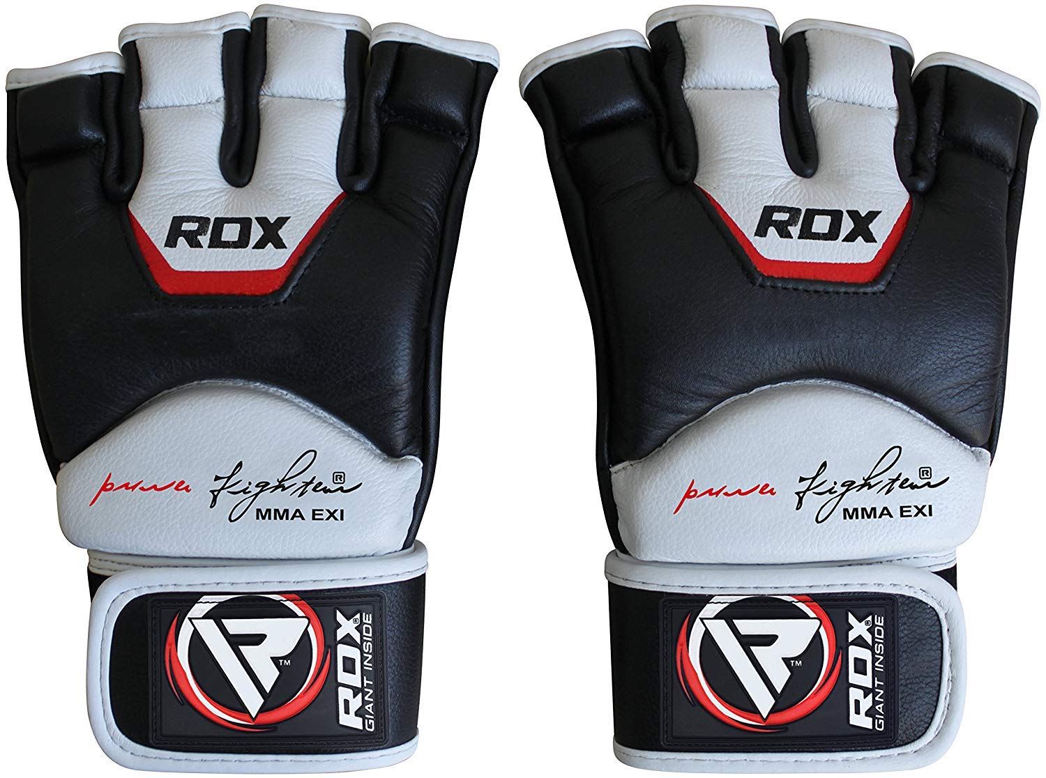 RDX MMA Gloves Sparring Martial Arts Grappling Cowhide Leather Training UFC Cage Fighting Combat Gel Mitts Punching Bag Gel Mitts