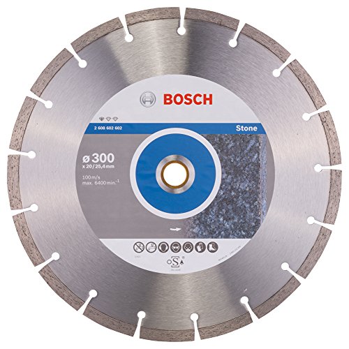 Bosch 2608602602 Standard for Stone Diamond Cutting Disc, 300mm Ø, 20/25.40mm x 3.1mm x 10mm, Silver/Grey