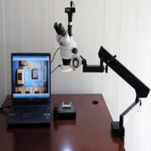 amscope sm-6tz-54s-10m digital professional trinocular stereo zoom microscope, wh10x eyepieces, 3.5x-90x magnification, 0.7x-4.5x zoom objective, 54-bulb led light, clamping articulating arm stand, 110v-240v, includes 0.5x and 2.0x barlow lenses and 10mp