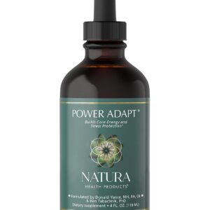 Natura Health Products Power Adapt Supplement - Deep Adrenal and Endocrine Support - Featuring Ashwagandha, Ginseng, Rhodiola Rosea Root Ext. and Cordyceps (4 Fluid oz)