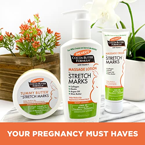 Palmer's Cocoa Butter Formula Massage Cream for Stretch Marks and Pregnancy Skin Care, 4.4 Ounces (Pack of 2)