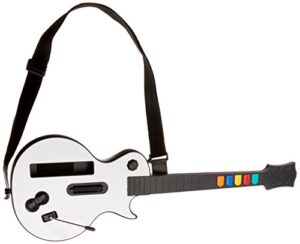 wireless guitar for wii guitar hero and rock band games (excluding rock band 1), color white