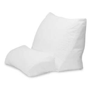 contour flip pillow - 10-in-1 rest positions wedge pillow for gentle, plush elevation for back, knees, legs or stomach support comfort & relief - standard size (20 inch width - pillow only)