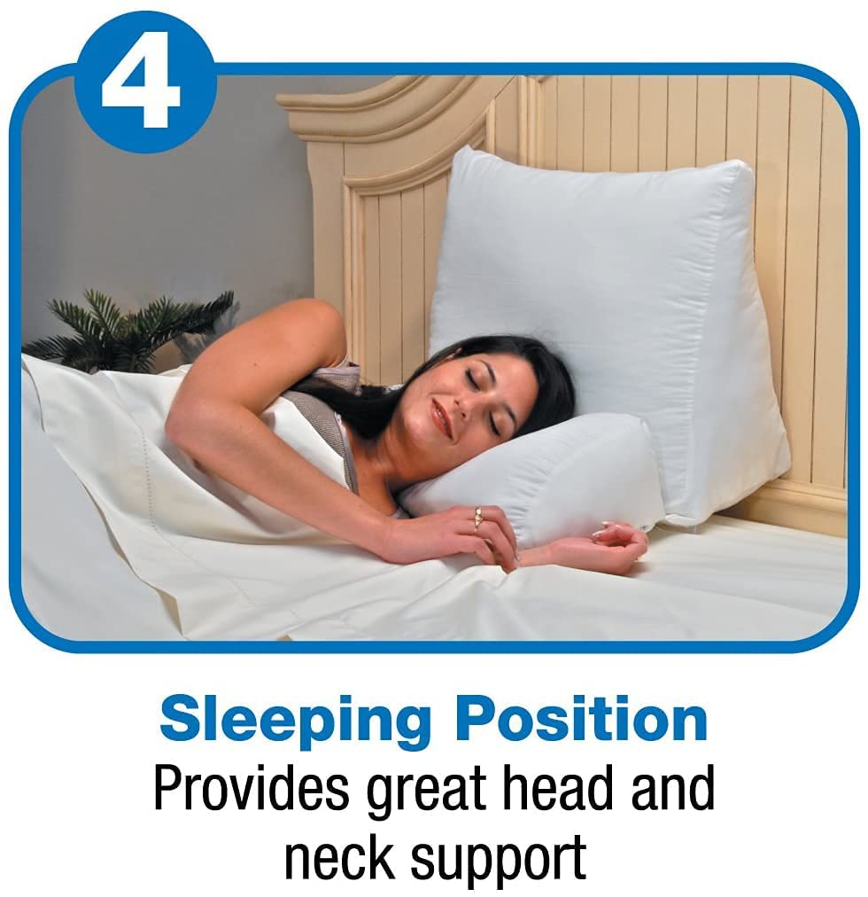 Contour Flip Pillow - 10-in-1 Rest Positions Wedge Pillow for Gentle, Plush Elevation for Back, Knees, Legs or Stomach Support Comfort & Relief - Standard Size (20 inch Width - Pillow ONLY)