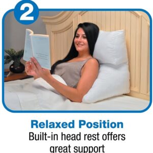 Contour Flip Pillow - 10-in-1 Rest Positions Wedge Pillow for Gentle, Plush Elevation for Back, Knees, Legs or Stomach Support Comfort & Relief - Standard Size (20 inch Width - Pillow ONLY)