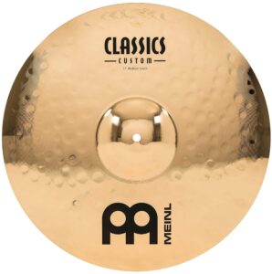 meinl 17" medium crash cymbal - classics custom brilliant - made in germany, 2-year warranty (cc17mc-b)