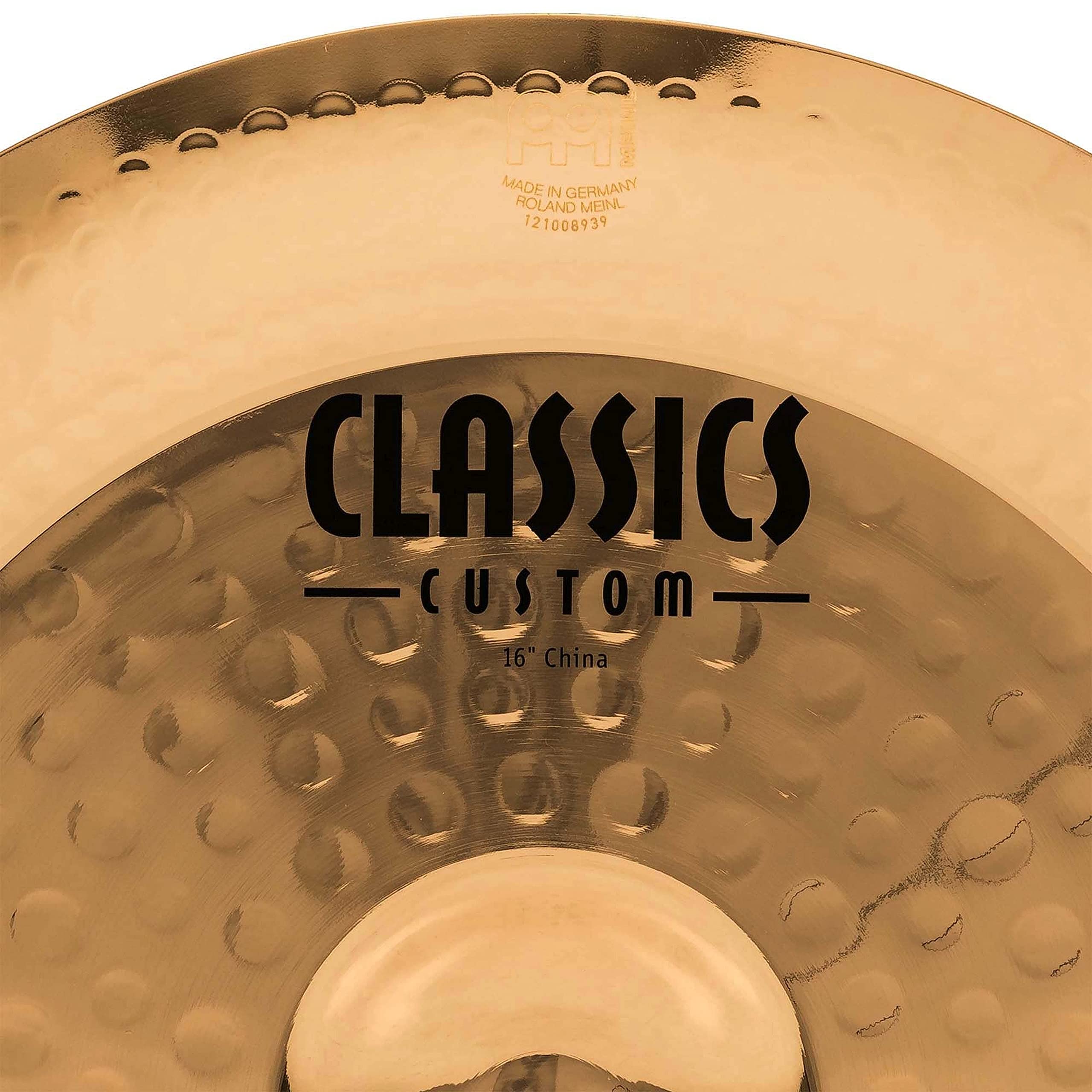 Meinl 16" China Cymbal - Classics Custom Brilliant - Made In Germany, 2-YEAR WARRANTY (CC16CH-B)