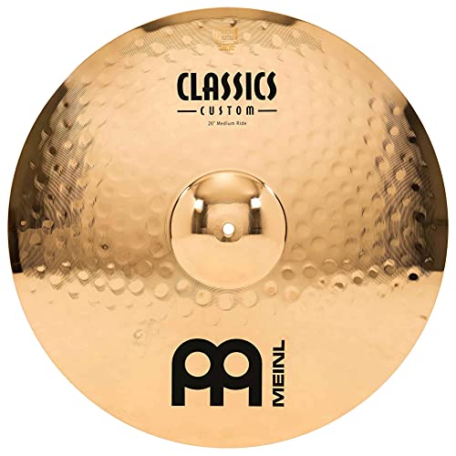 Meinl 20" Medium Ride Cymbal - Classics Custom Brilliant - Made in Germany, 2-YEAR WARRANTY (CC20MR-B)