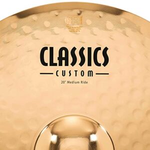 Meinl 20" Medium Ride Cymbal - Classics Custom Brilliant - Made in Germany, 2-YEAR WARRANTY (CC20MR-B)